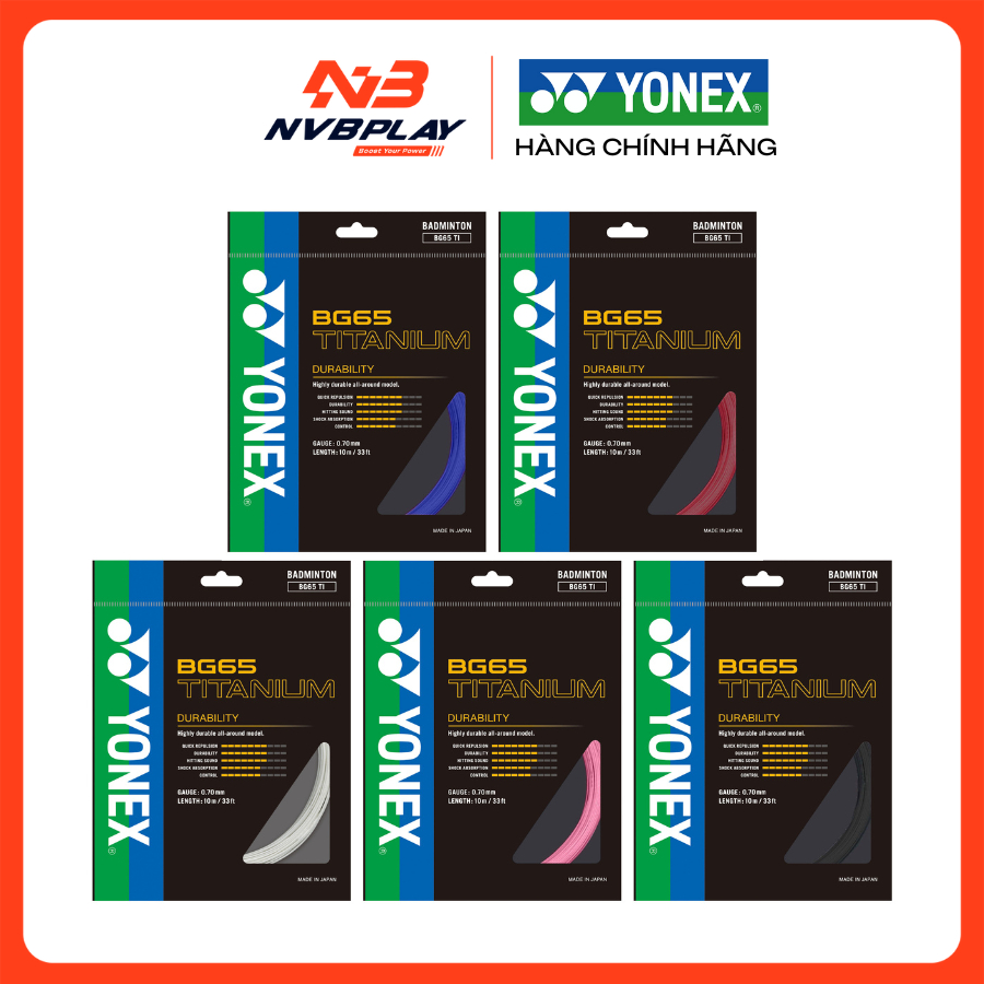 Yonex BG65 Titanium Badminton Racket Stretch - Genuine Product | Shopee ...