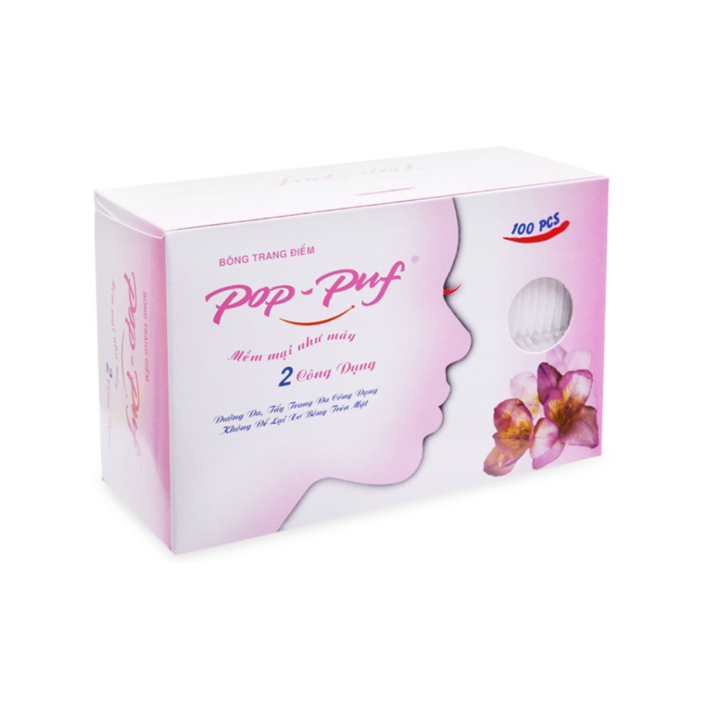 Pop-puf 2-use makeup remover cotton (Box of 100 pieces) | Shopee Malaysia