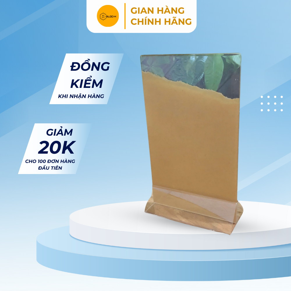 Mica menu Standee A4, A5, A6, QR code scanning board with triangular ...