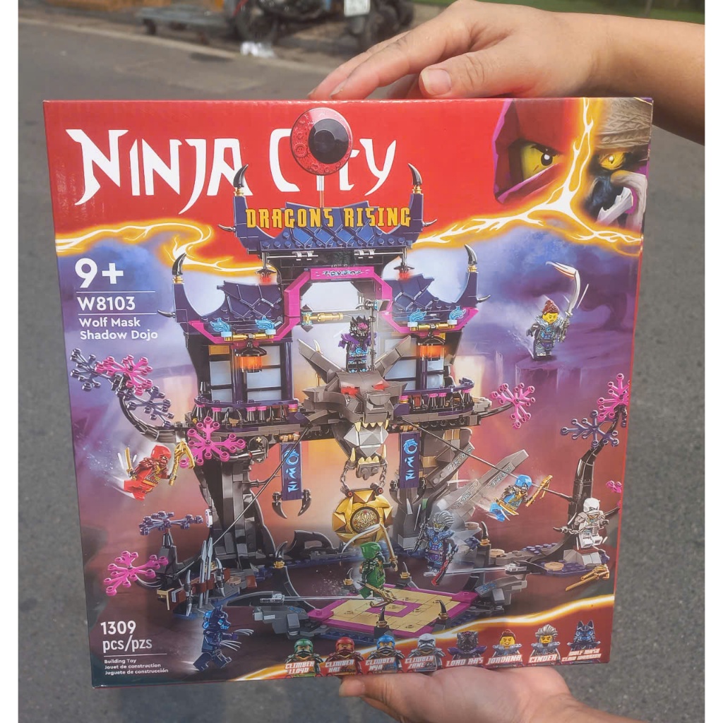 Ninja City W8103 Dragons Rising assembly toy - Dark Monastery with wolf ...