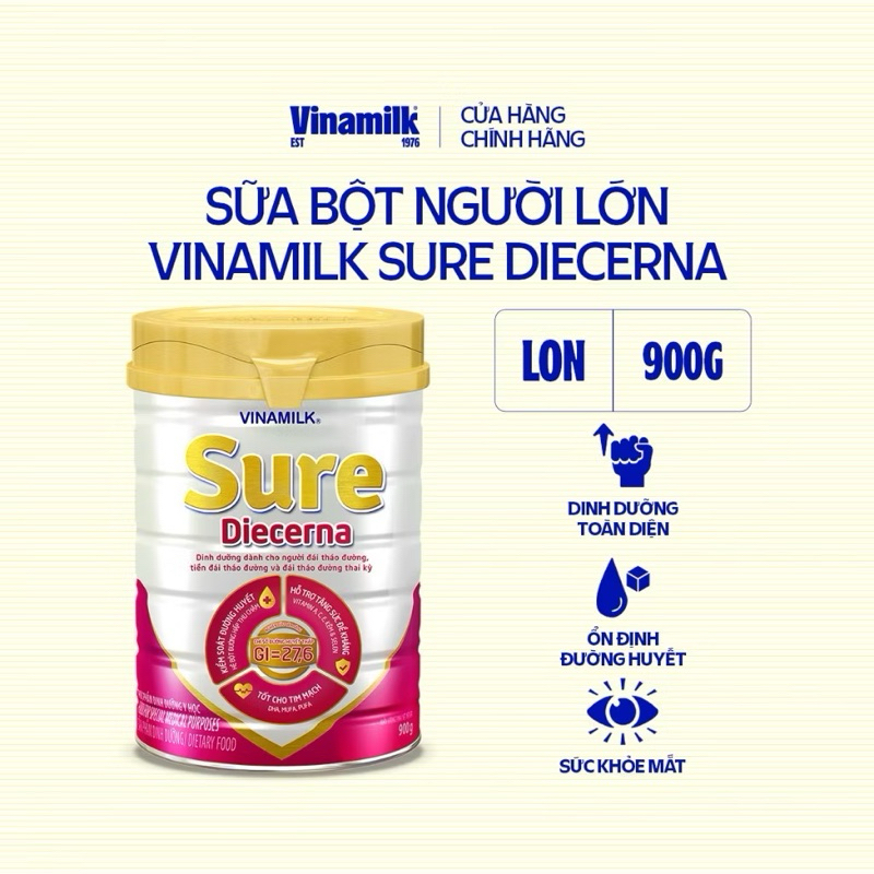 Vinamilk Sure Diecerna Diabetic Milk Powder 900g | Shopee Malaysia