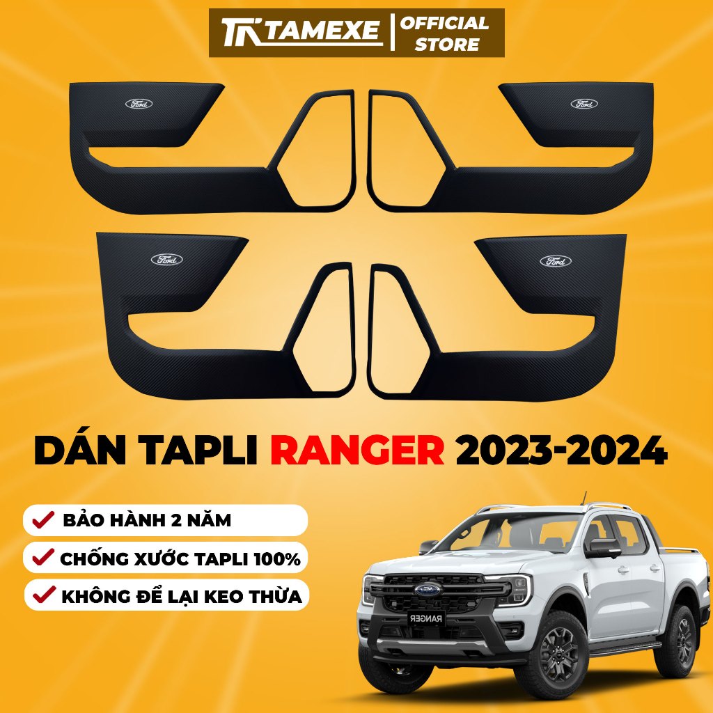 Ford RANGER 2023-2024 car door tap sticker type 1 TAMEXE anti-scratch ...