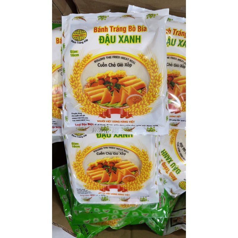 30 Green bean spring rolls - crispy green bean rice paper 16cm | Shopee ...