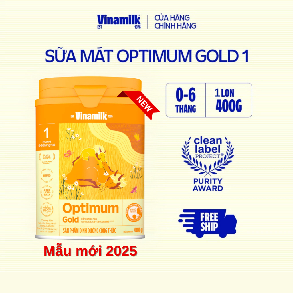 Optimum Gold 1 powdered milk - Cool milk with HMO - Vinamilk formula ...