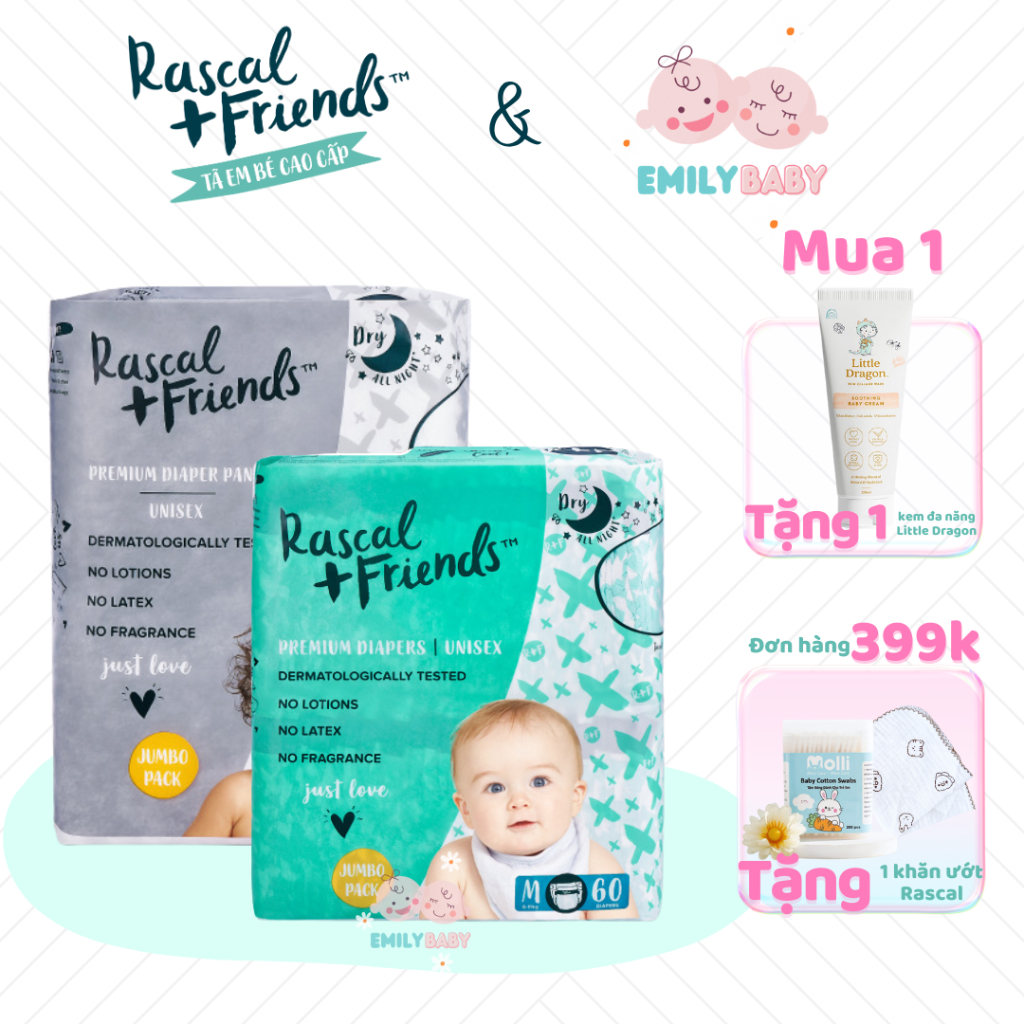 Rascal + Friends diapers/diapers for babies size Jumbo NB/S/M/L/XL/XXL ...