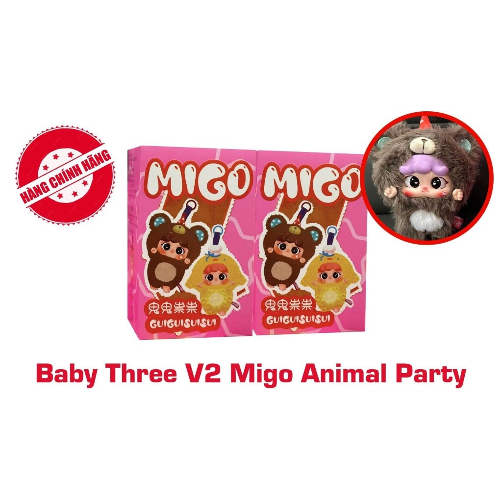 Blind box Blind box Baby Three V2 - Migo Animal Party - Genuine Blind ...