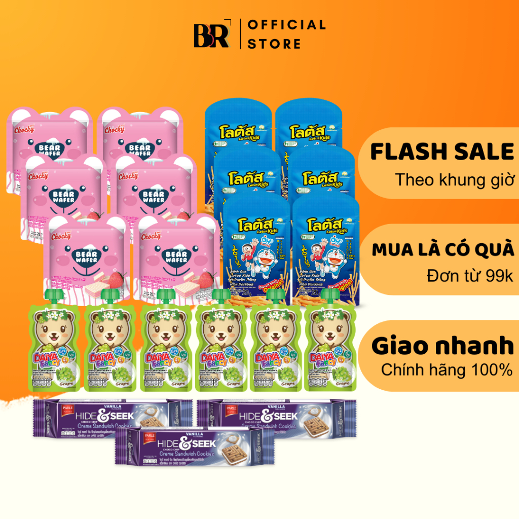 Mother's GOOD BABY COMBO - 6 Strawberry Chocky wafers + 6 Lotus Kids ...
