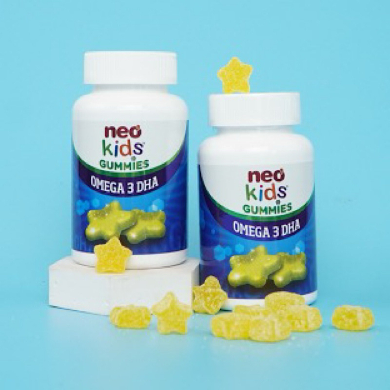 Gummies Neo Kids Omega 3 DHA - Star-shaped tablets. Ingredients content ...