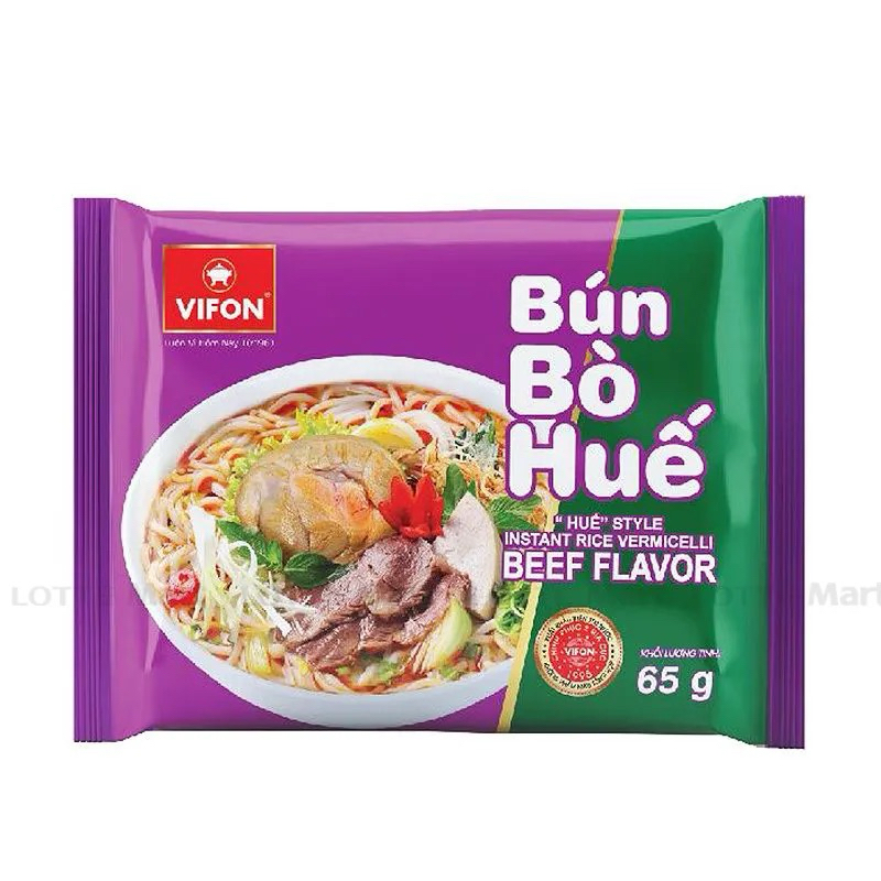 Combo of 5 packs of Vifon Hue Beef Vermicelli, 65g pack | Shopee Malaysia