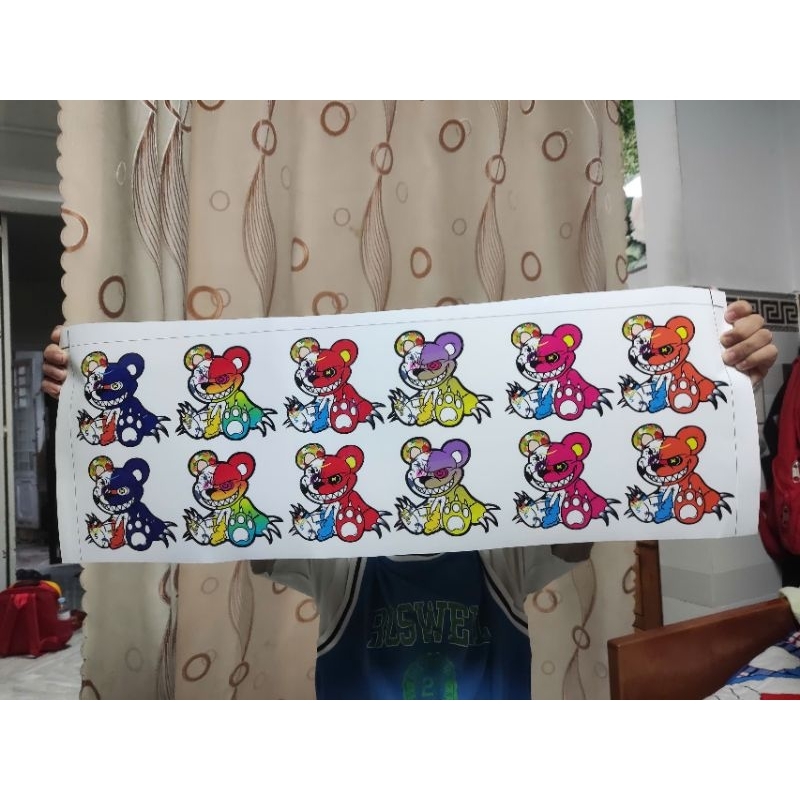 Violent Devil Bear Decal Sticker - Super Cute | Shopee Malaysia
