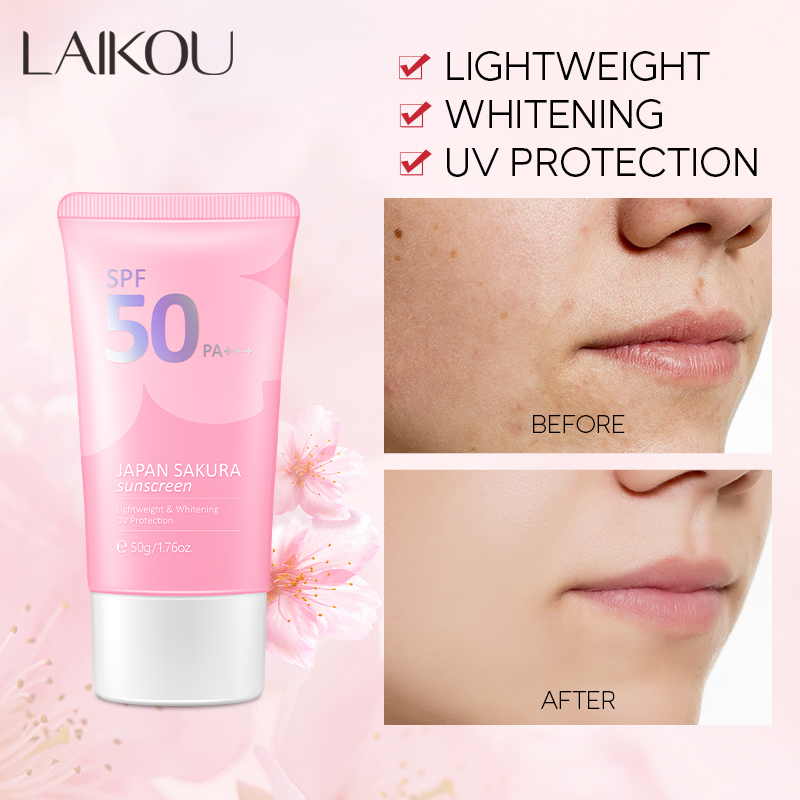 Japanese LAIKOU Sunscreen 50g Whitening SPF 50 PA+++ UV | Shopee Malaysia