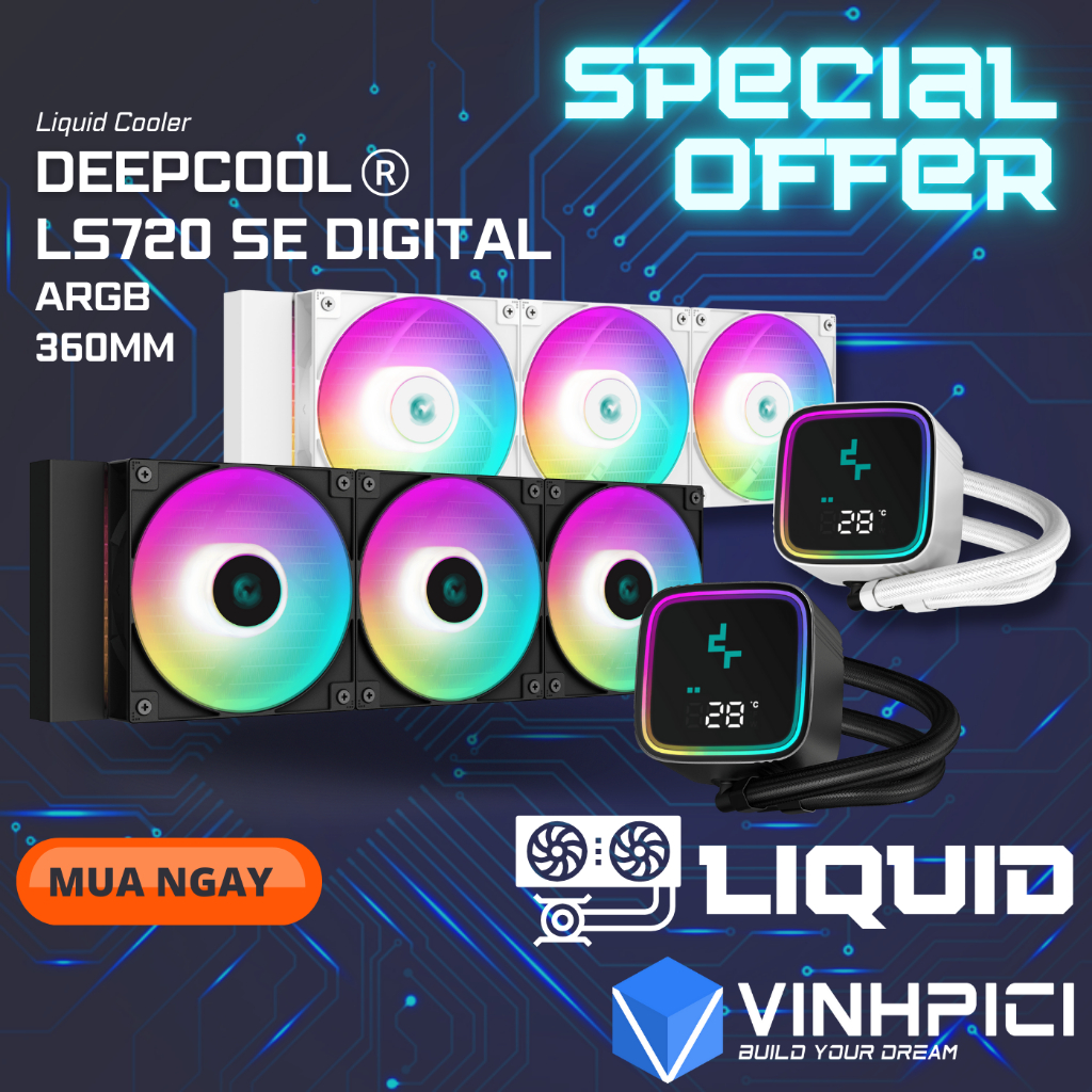Deepcool LS720 SE DIGITAL CPU water cooler [NEW] | Shopee Malaysia