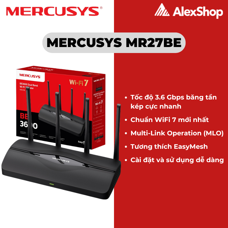 [3600M] Mercusys MR27BE Wifi Router Genuine Dual Band 7 Wifi ...