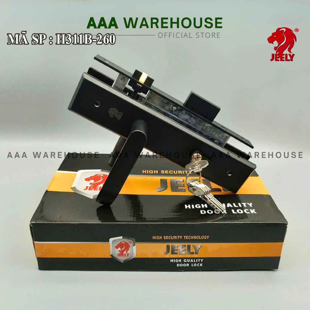 (H311 Black) JEELY 311 HANDLE LOCK - MAIN DOOR LOCK WITH 26CM HANDLE ...