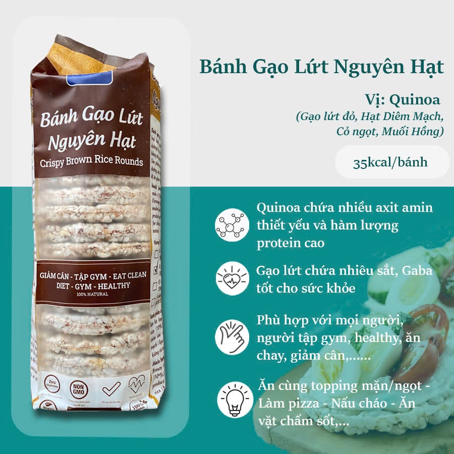 Brown Rice Crackers mixed with Quinoa seeds - Whole grain brown rice ...