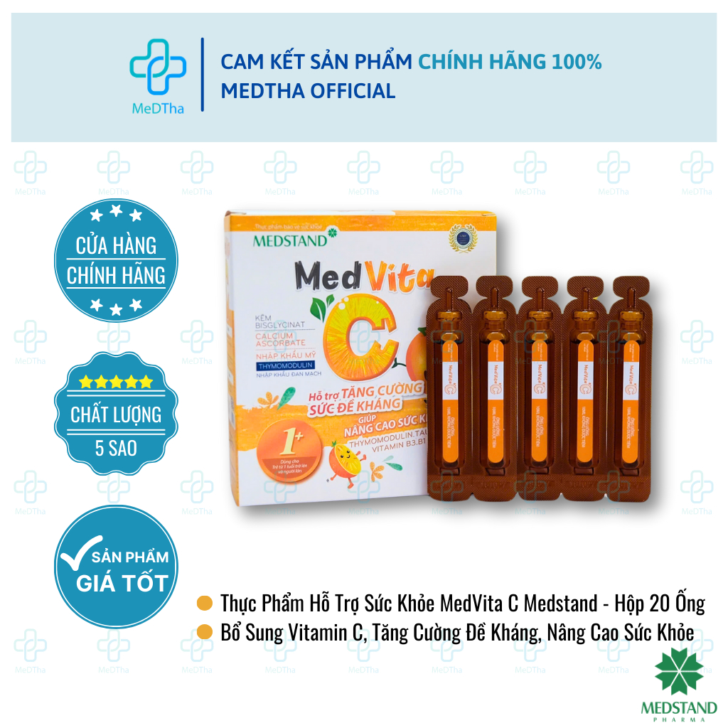 Medvita C Medstand - Vitamin C Supplement, Supports Strengthening Immunity, Helps Improve Health ...