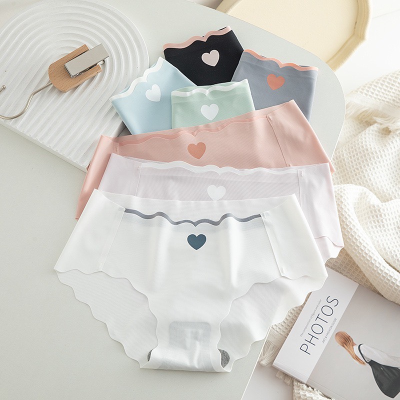 Super Cute and Attractive Heart Pattern Panties with Cool Comfortable ...