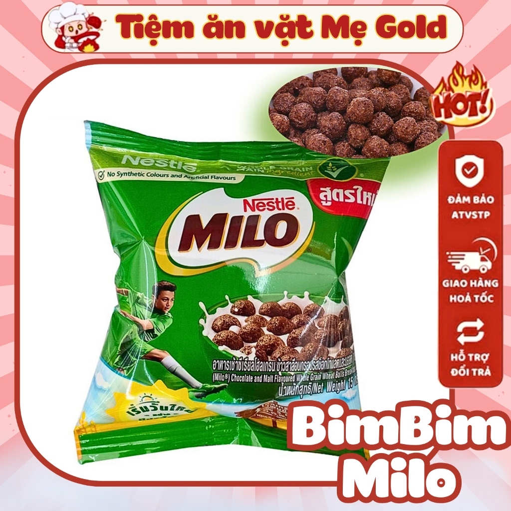 Nestle Thai Milo Snack, Thai Milo Cocoa Breakfast Cereal 15G Pack ...