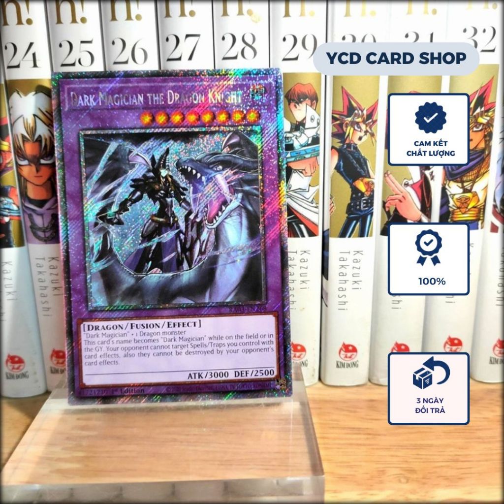 [YCDcardgame] Genuine Yugioh Card Dark Magician the Dragon Knight – Platinum Secret Rare - RA03 ...