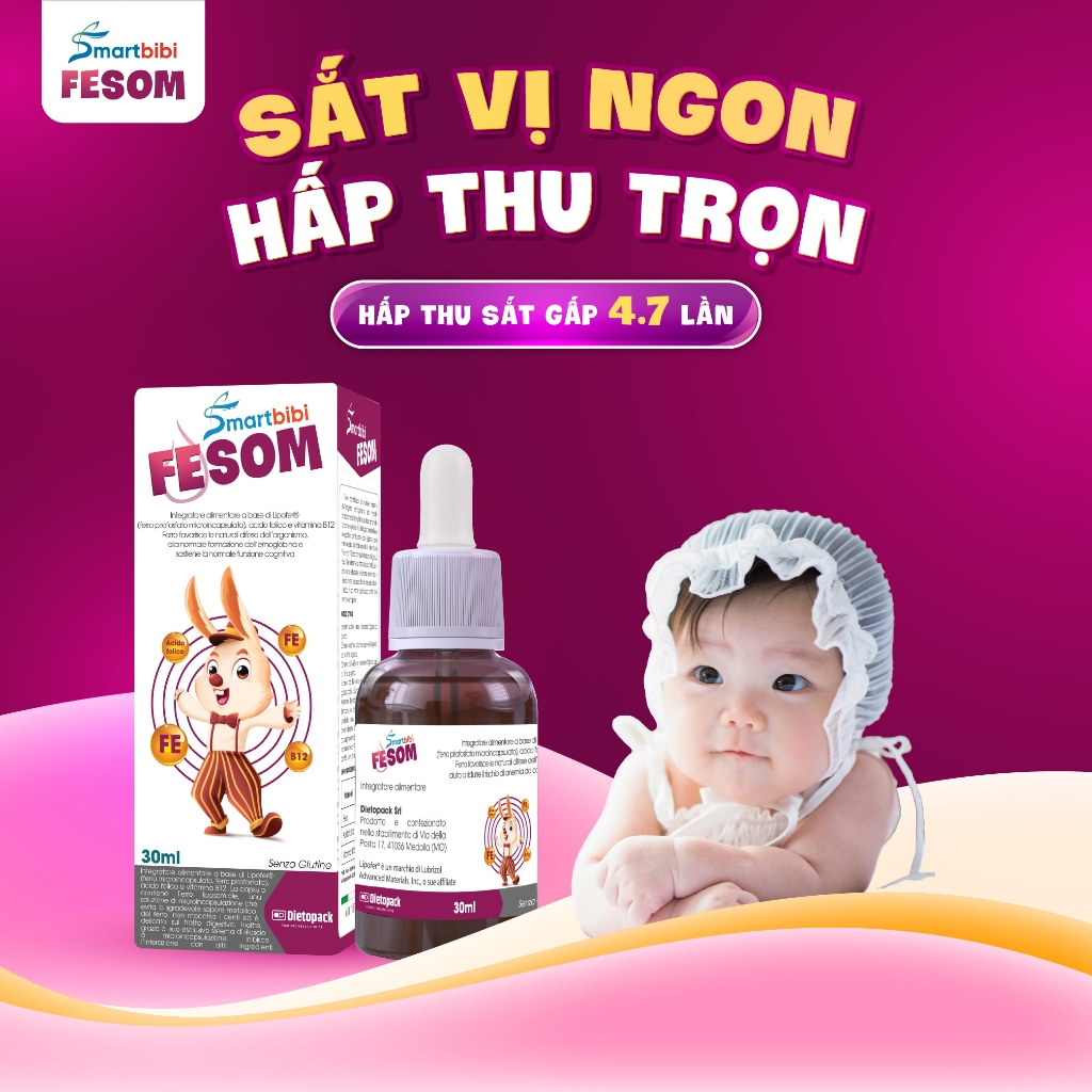 Smartbibi Fesom Iron Supplement Syrup Improves Anemia, Enhances Baby's ...