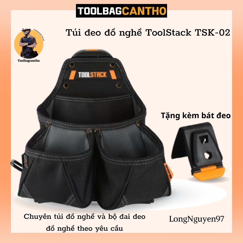 Toolstack TSK-02 tool bag has 2 screw compartments | Shopee Malaysia