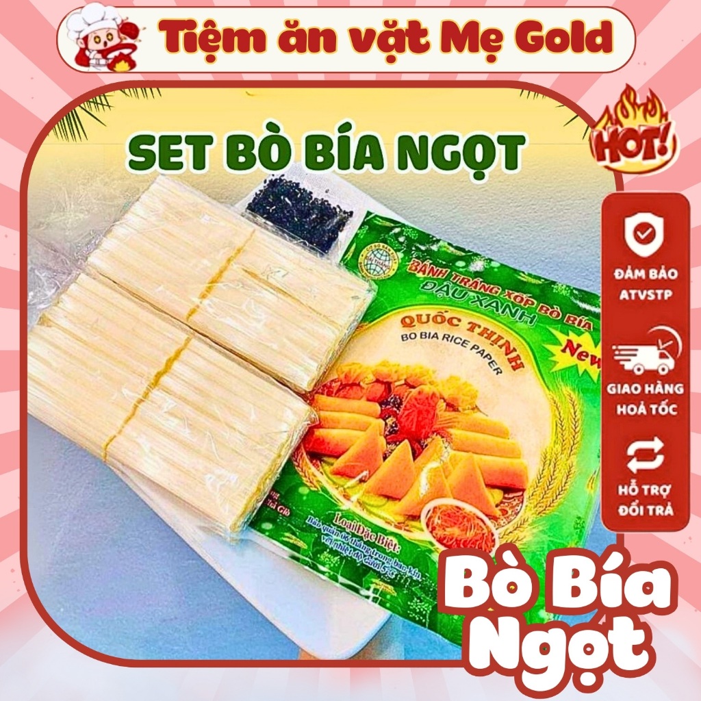 Sweet Beef Bia set with full rolled leaves + black sesame + candy bar ...