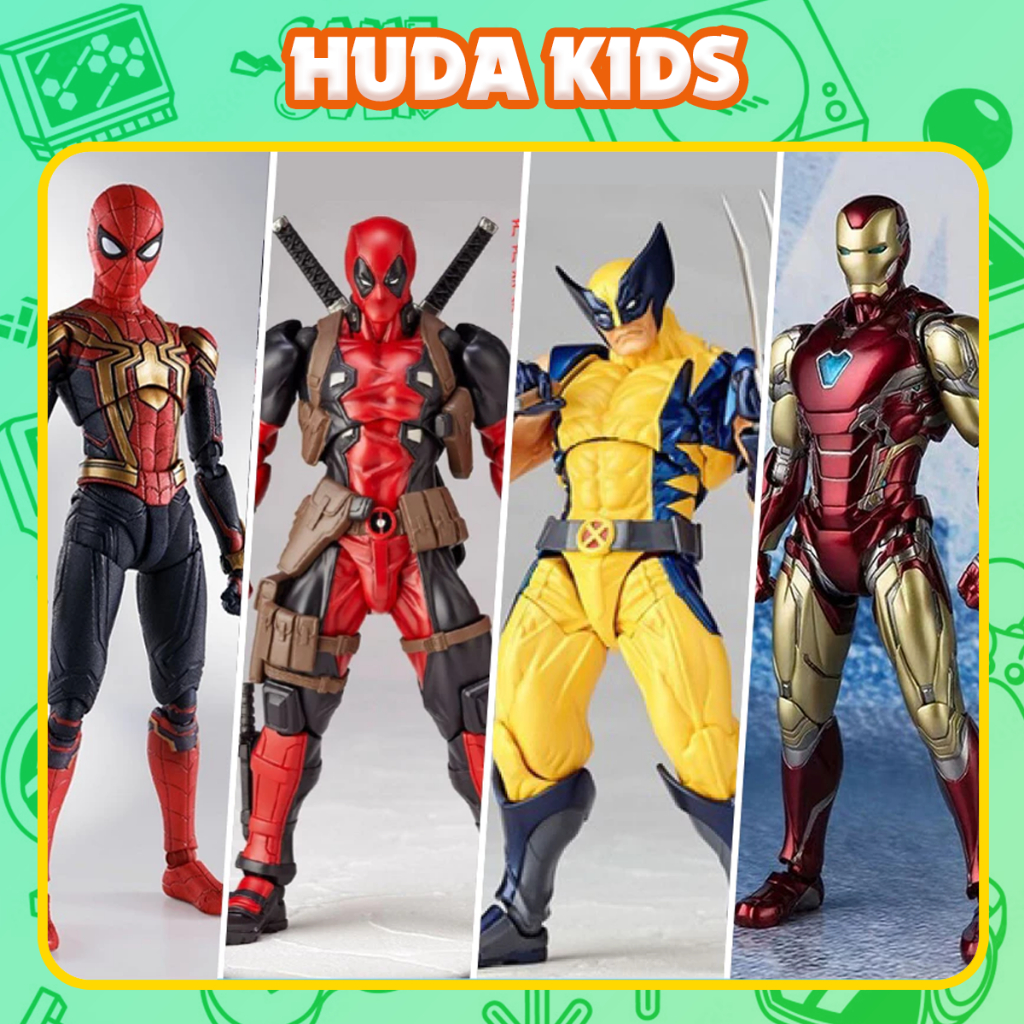 Deadpool SHF wolverine venom canage marvel revotech model with joints ...