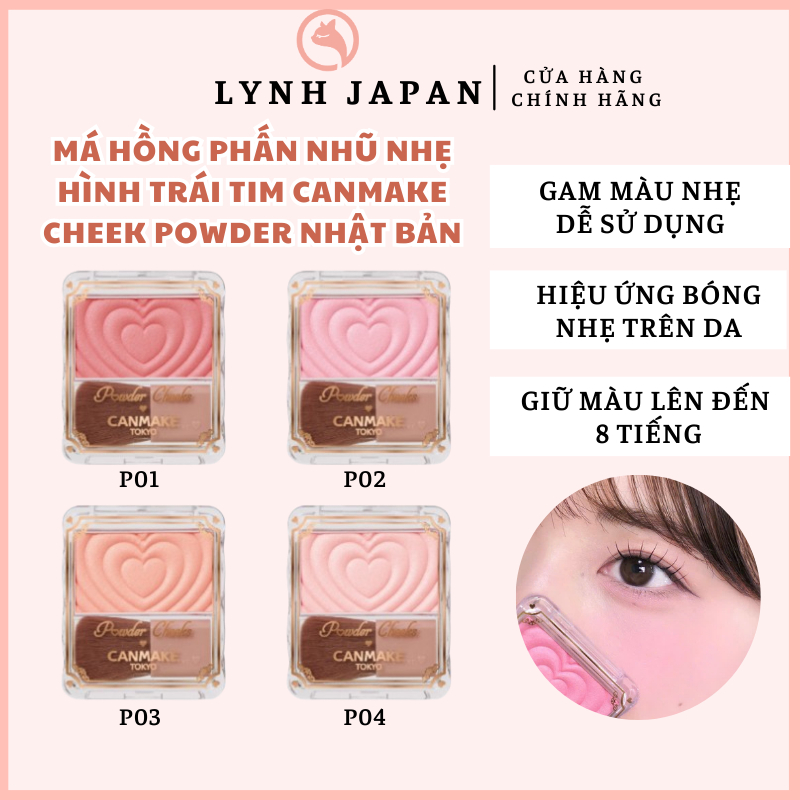 Canmake Cheek Powder Japanese Heart-Shaped Light Blush | Shopee Malaysia