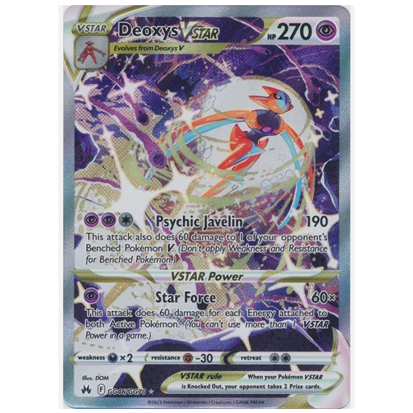 [Genuine] [ENG] Pokemon Card /Card Game - Deoxys V Star - GG46/GG70 - Crown Zenith Full Art Holo ...