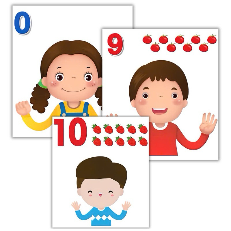 Counting cards from 0-10, smart learning materials, set of 11 sheets ...