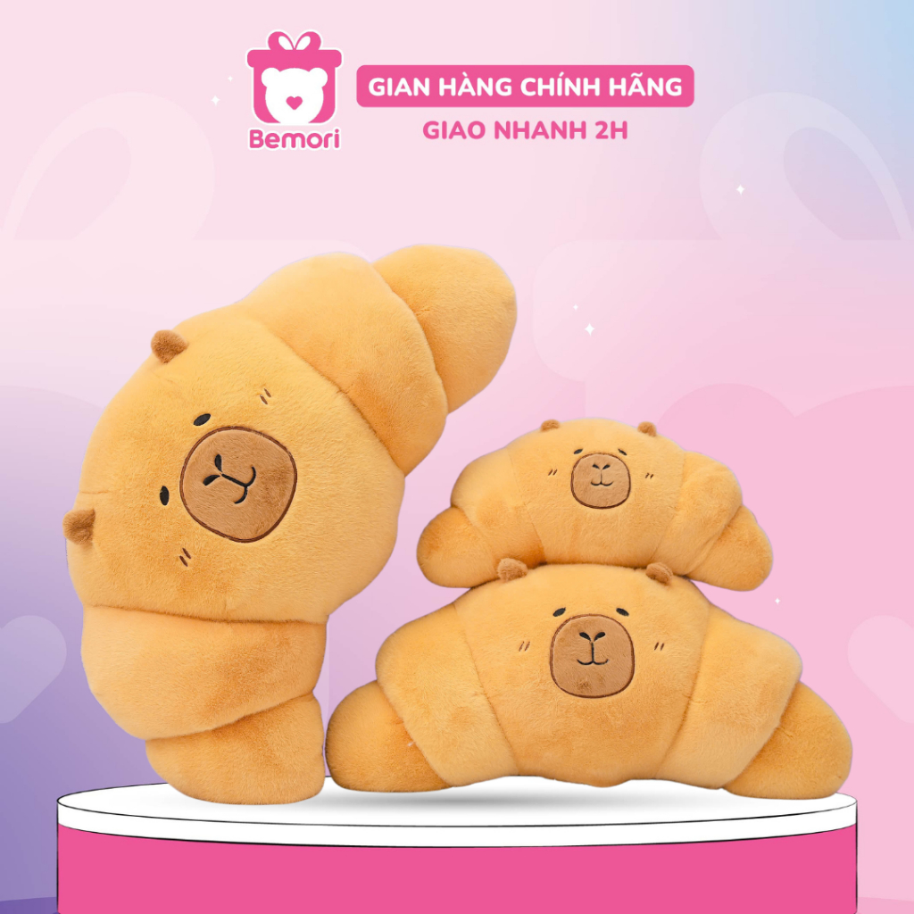 Bemori croissant capybara teddy bear, premium soft and smooth capybara ...
