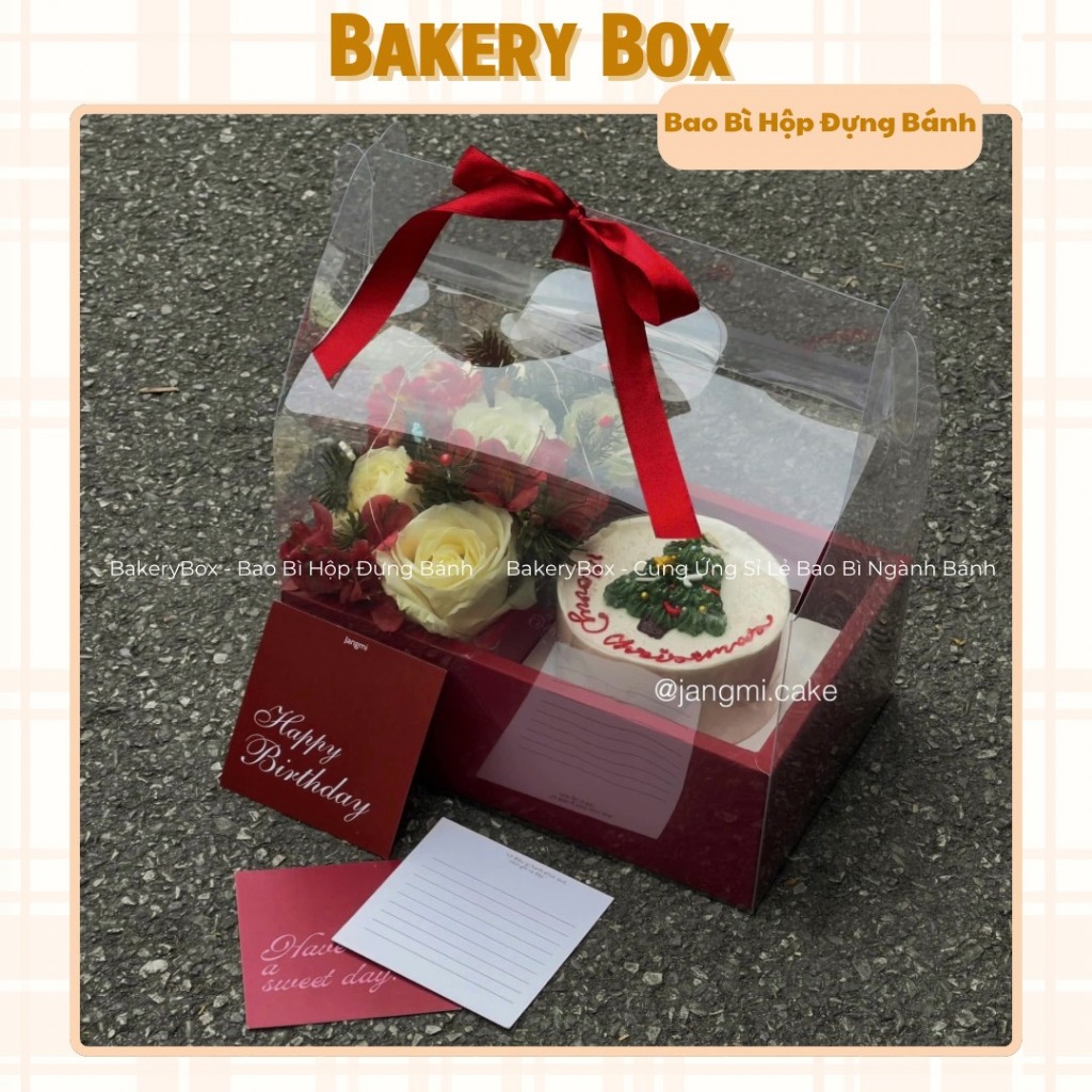 10 Mica Gift Boxes with Two Compartments with Tall Red Base for Tree ...