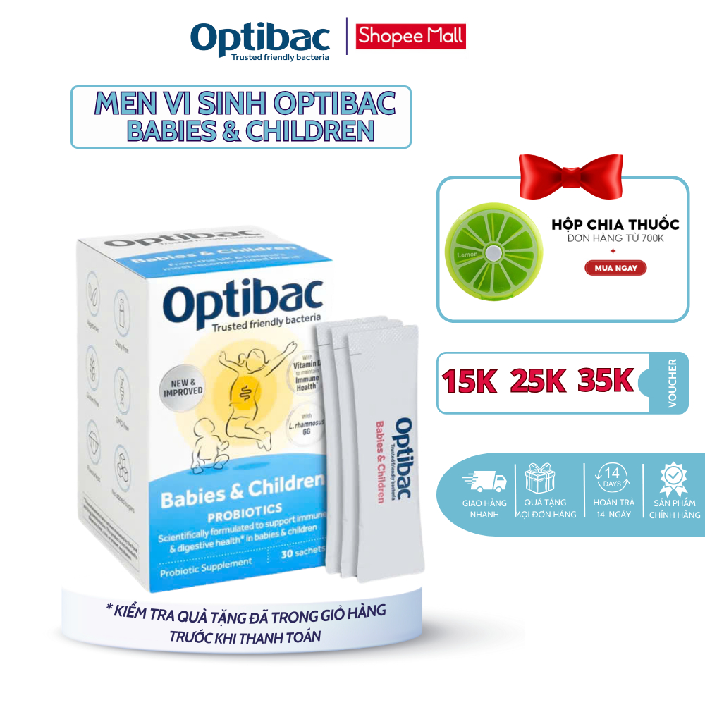 Probiotics Optibac Babies & Children box of 30 probiotic supplements ...