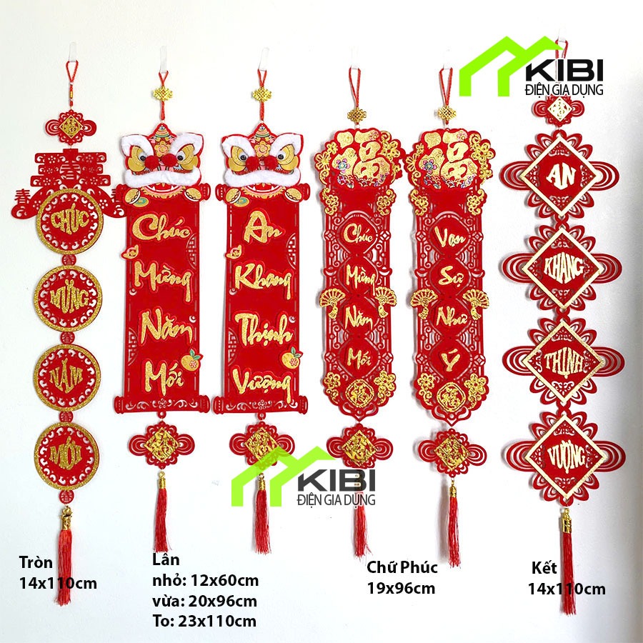 Decorative hanging strips, couplets CNY, Red velvet couplets ...