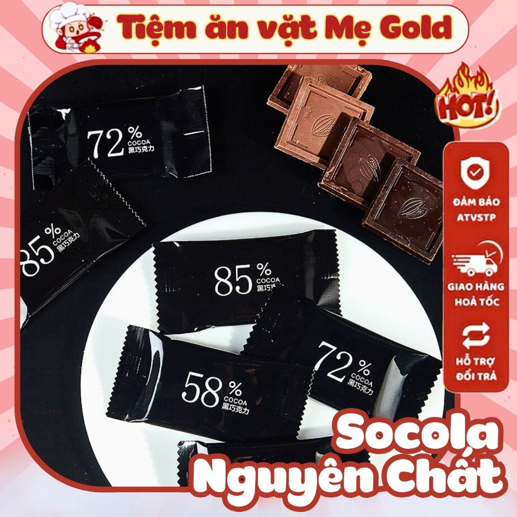 Pure Dark Chocolate Box 120G, YIKANONG Unsweetened Chocolate, Pure ...