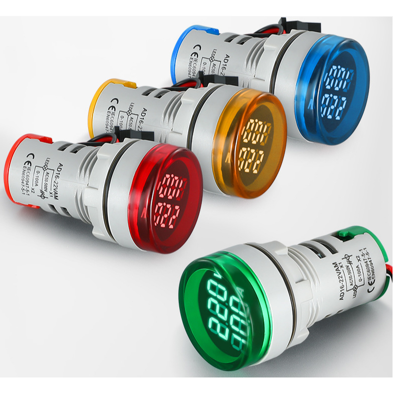 Ad16-22vam non-22mm round vol ampere indicator headlight voltage and ...