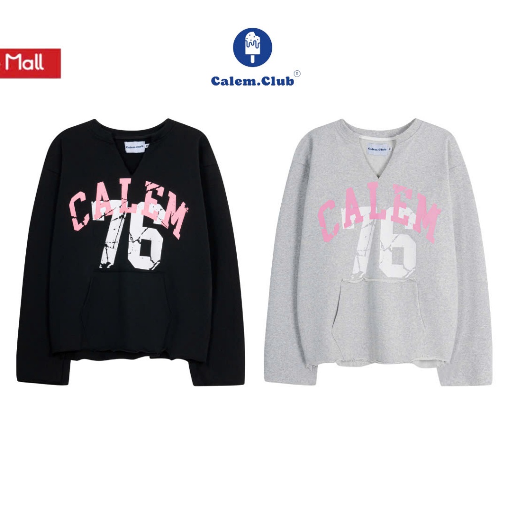 76 Calem.Club sweater sweatshirt with V-neck, long sleeves, crab leg ...