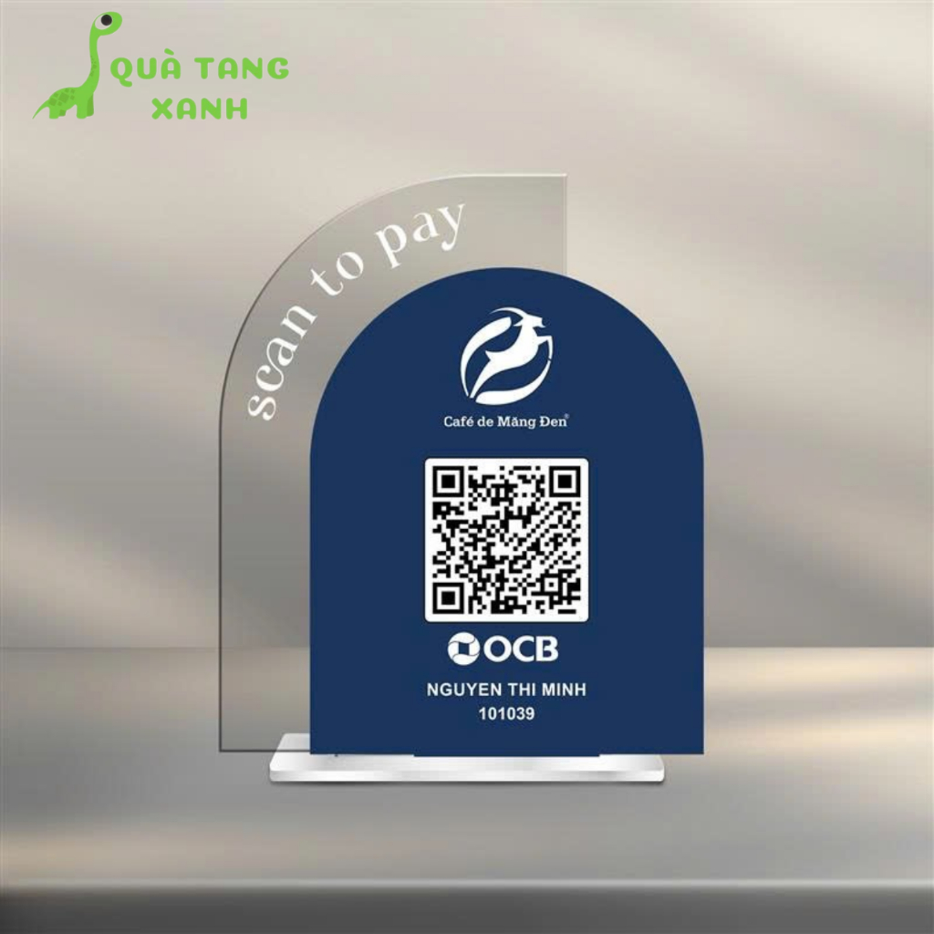 Desktop qr code mica board with unique design, 2 layers of mica printed ...
