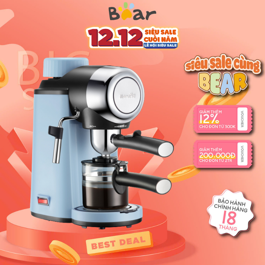 Bear A02N1 automatic Espresso coffee maker, 5 Bar, milk foam, compact ...