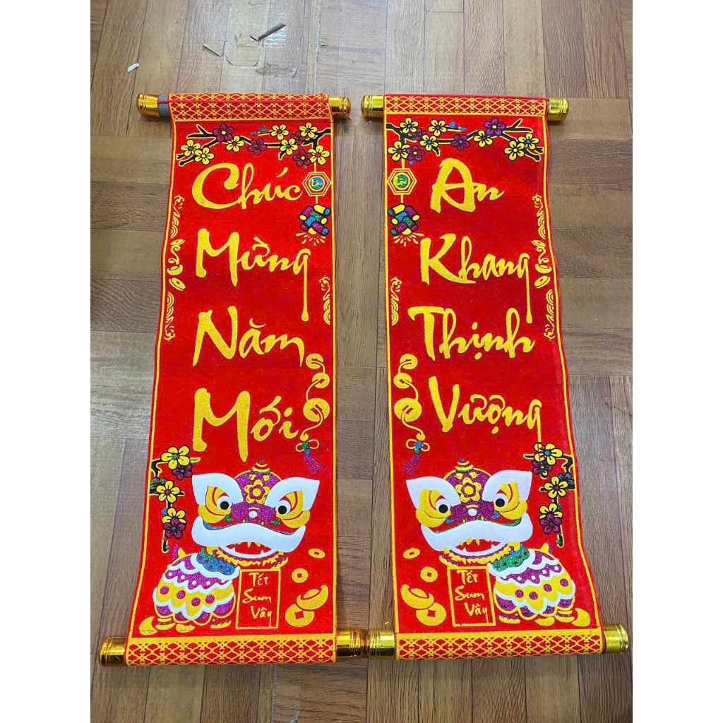 Set of 2 Decorative Couplet Strips CNY 2025 Lucky Scroll Couplet ...