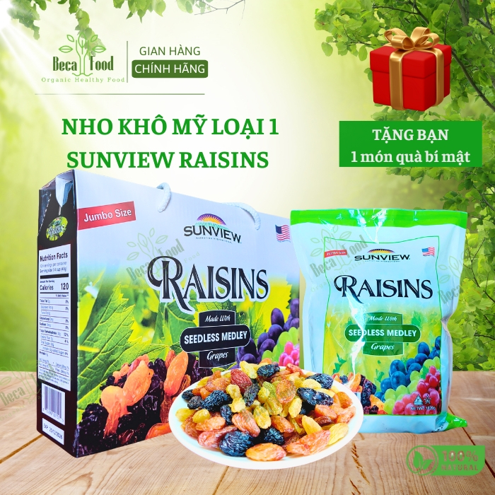 Genuine Sunview Raisins seedless American Raisins, 1 large, uniform ...