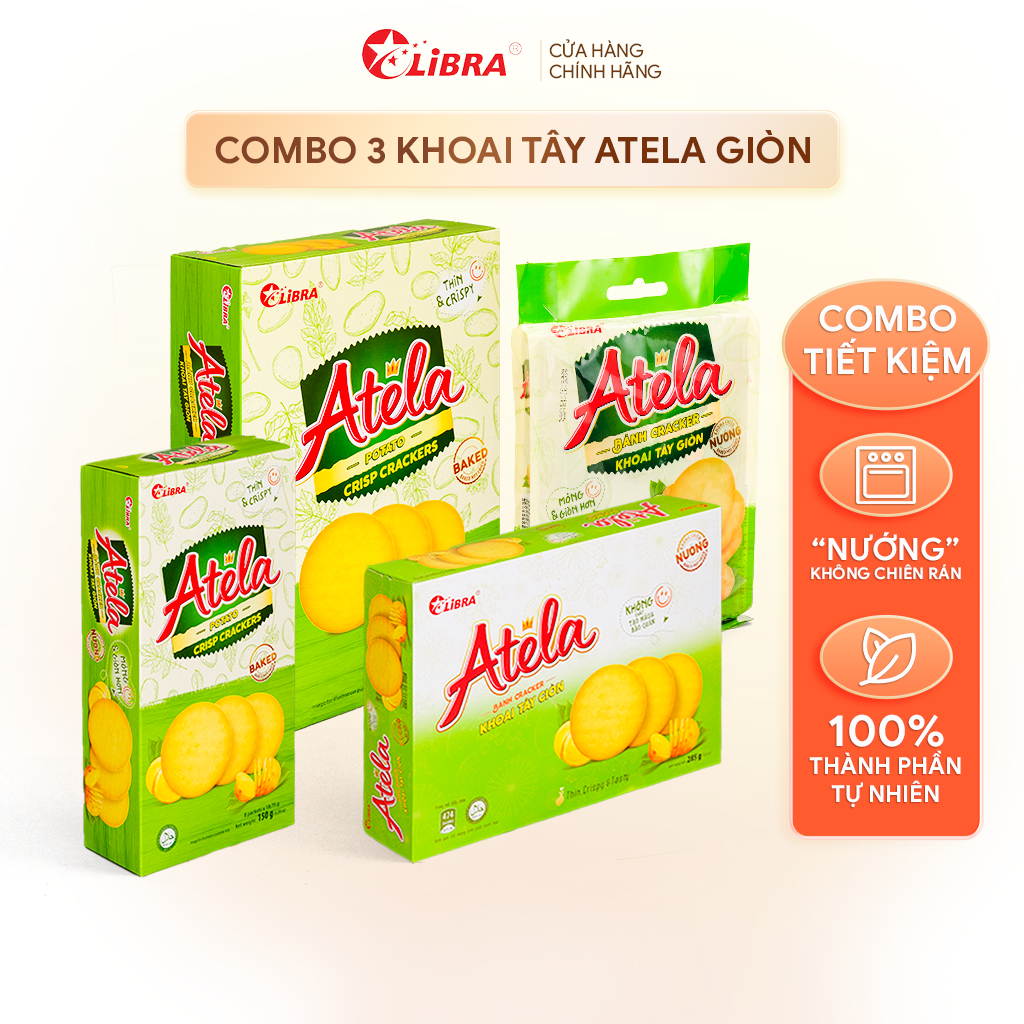 Combo of 3 Atela Crackers Crispy Potatoes, Healthy Nutritious Crispy ...
