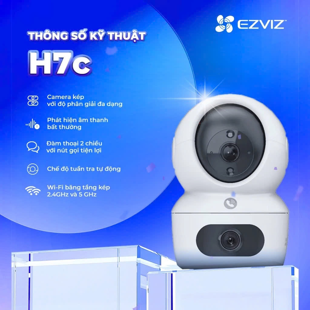 Ezviz H7C Dual 8MP binocular camera, 4MP each eye, direct call button ...