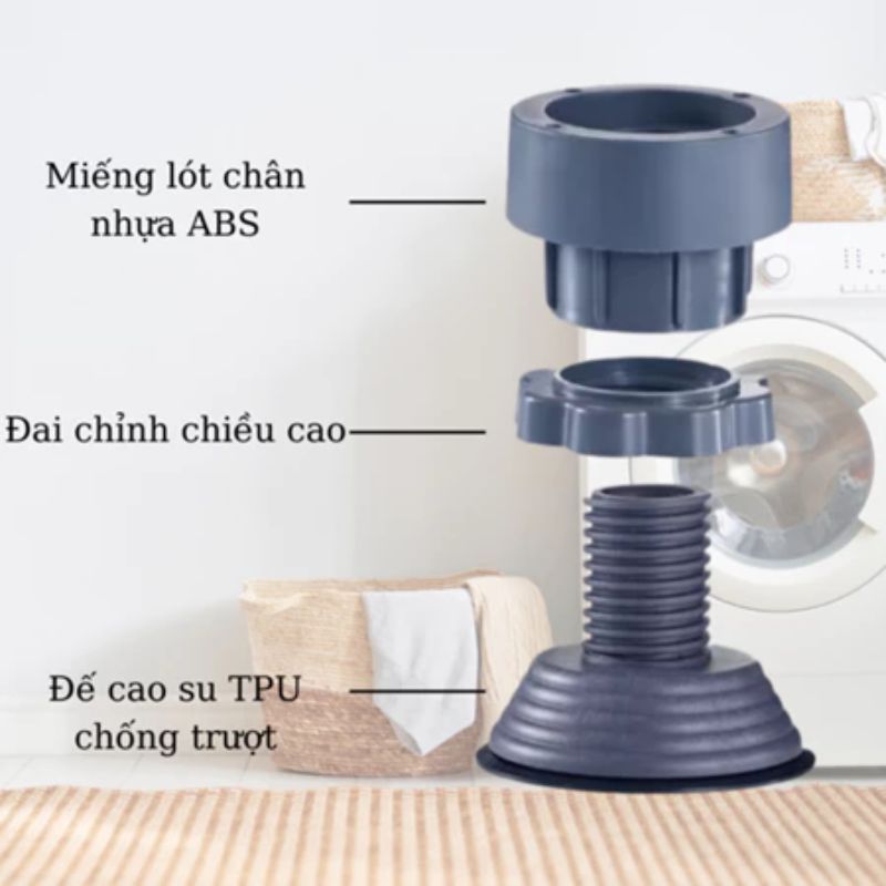 Set of 4 Anti-Vibration Legs for Washing Machine New Model Anti-Slip ...
