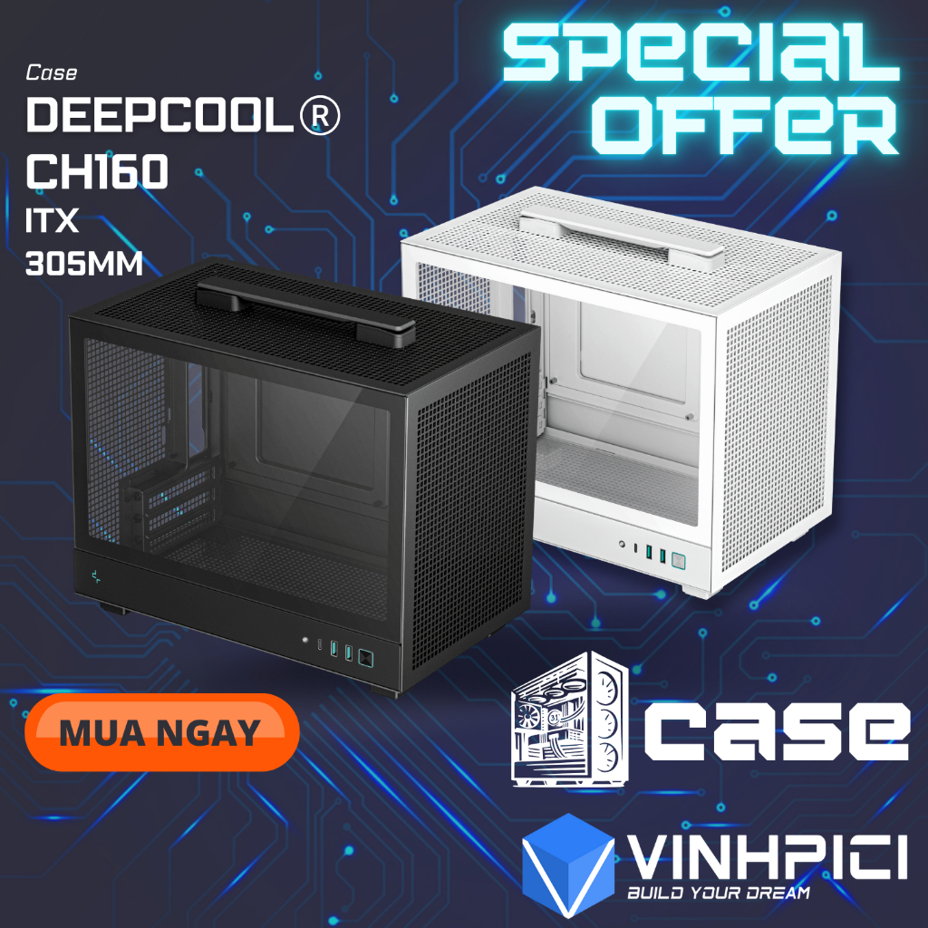 Deepcool CH160 computer case [NEW] | Shopee Malaysia