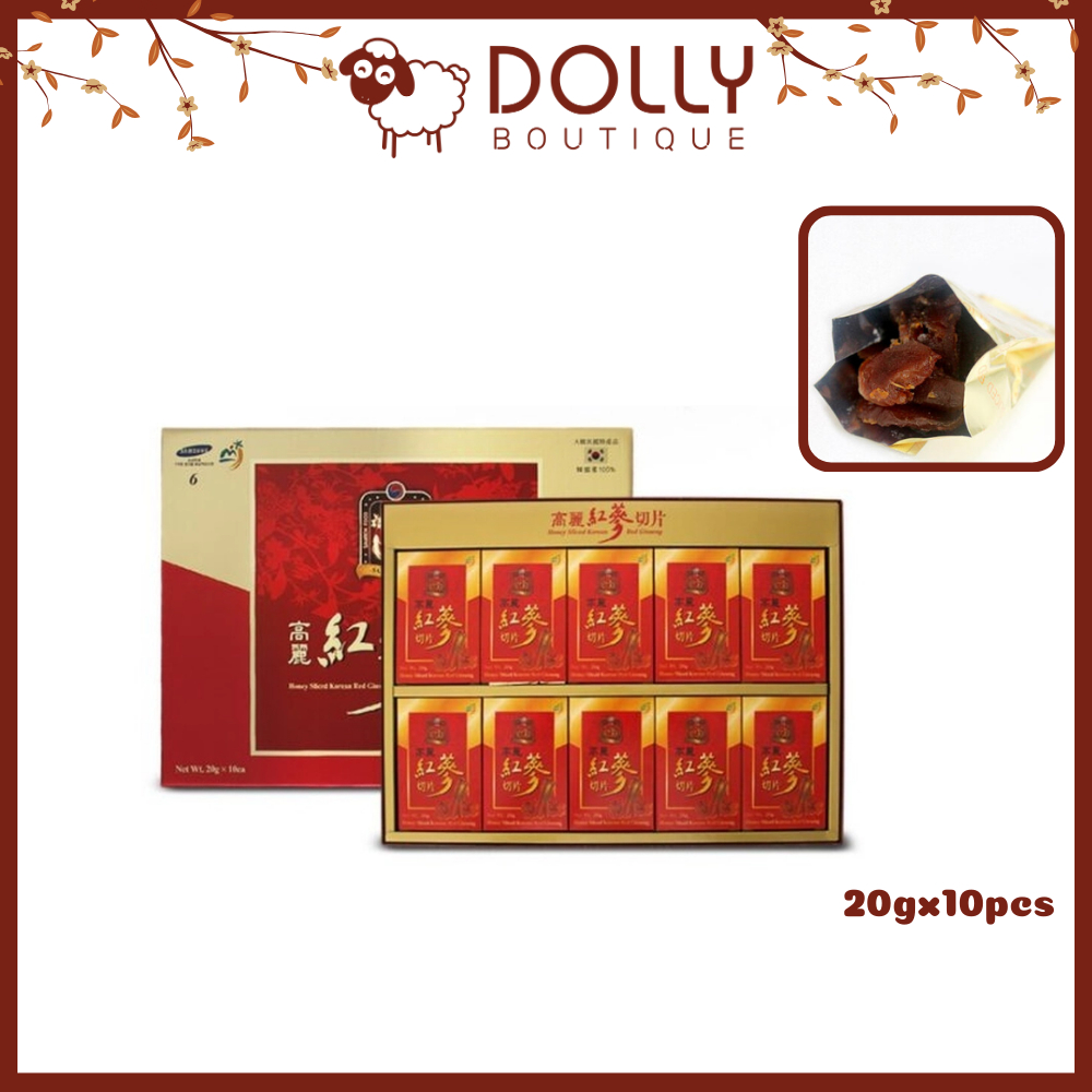 Honey Sliced Korean Red Ginseng Sambok Food 20gx10pcs | Shopee Malaysia