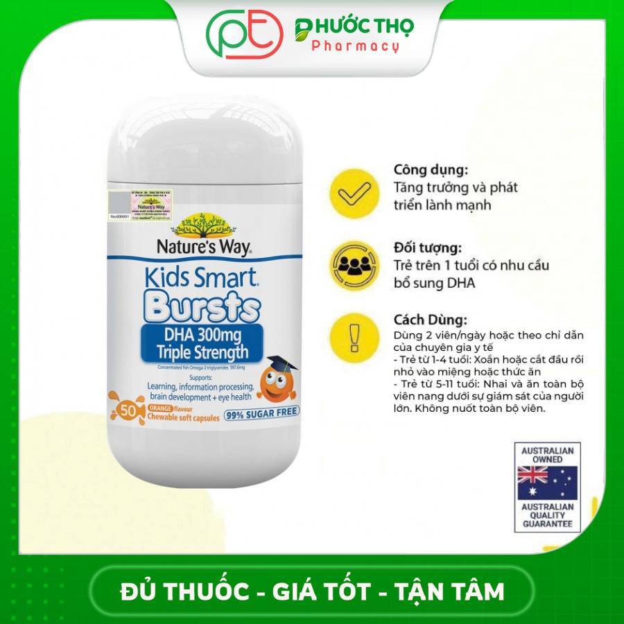 Nature's Way Kids Smart Bursts DHA 300mg Triple Strength - Tu Tai DHA ...