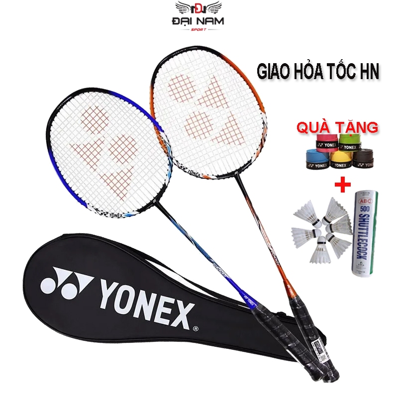 Set of 2 Yonex Badminton Rackets Pre-Stretched with Super Flexible ...
