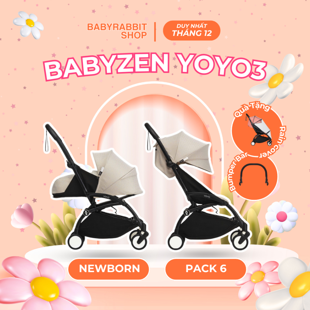 Babyzen YOYO 3 Folding Travel Stroller Full Set 0+ and 6+ Black Frame ...