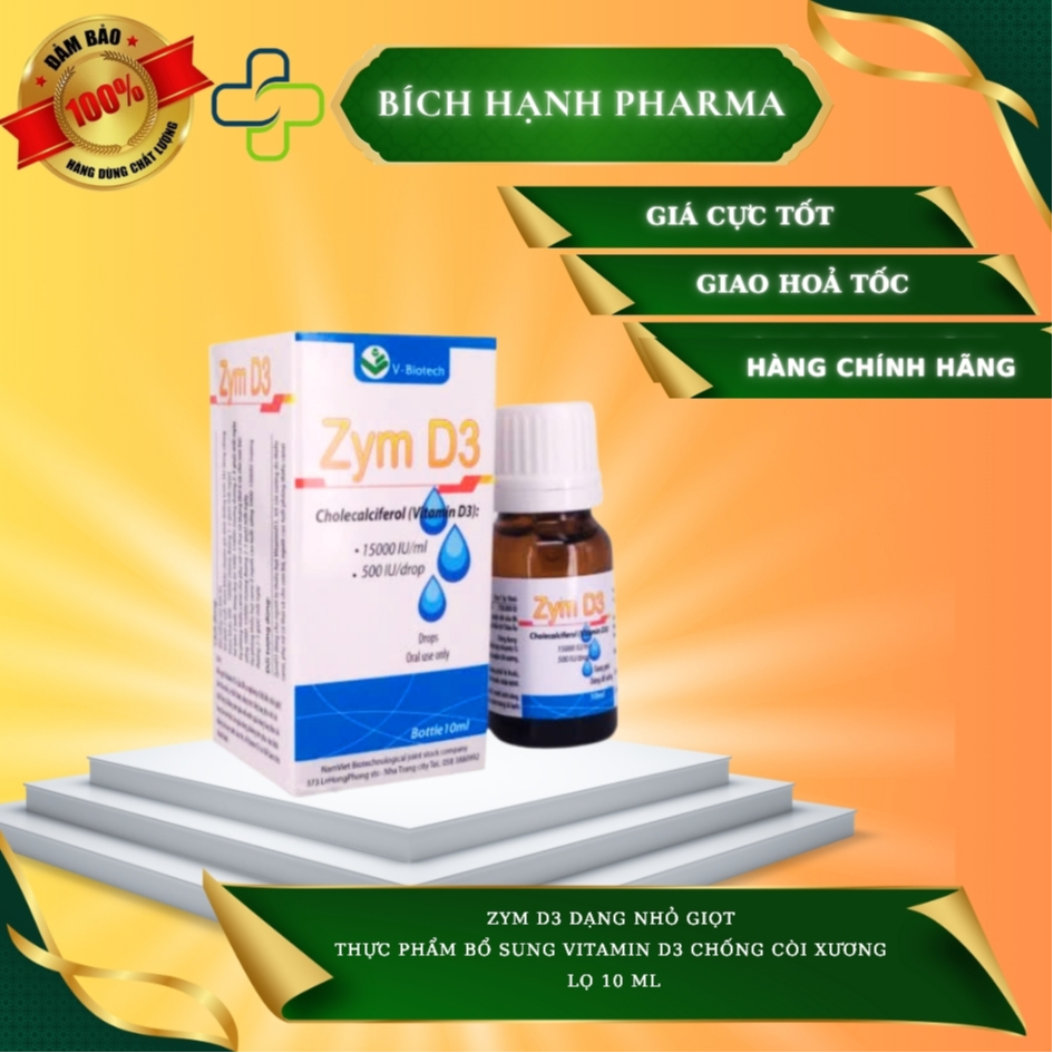 Zym D3 - Vitamin D3 supplement Anti-rickets drops 10ml bottle (date ...